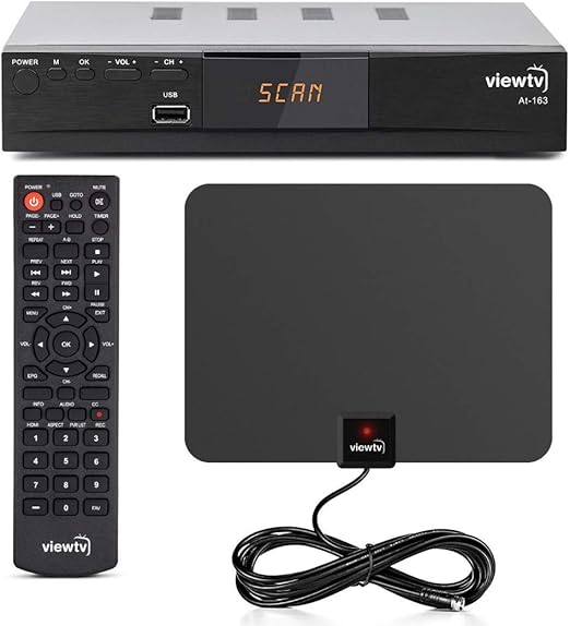 Amazon.com: ViewTV AT-163 ATSC Digital TV Converter Box Bundle with ...