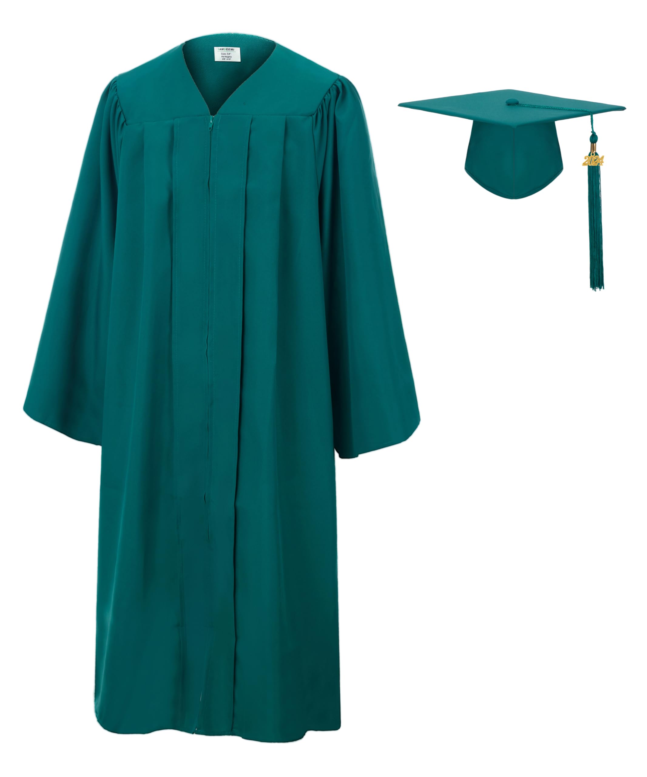 SAMDEEMI Unisex Adult Matte Graduation Gown Cap Tassel Set 2024 for ...