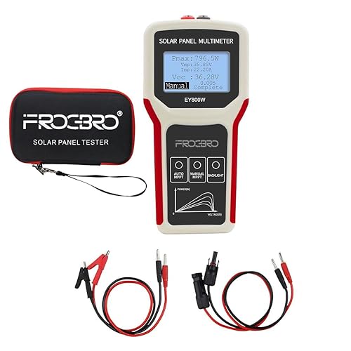FrogBro Solar Panel Tester Photovoltaic Multimeter Upgrade EY800W with ...