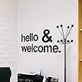 Amazon.com: My Vinyl Story Hello and Welcome Office Decor Wall Decal ...