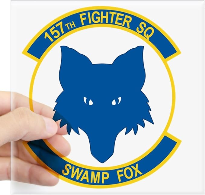 CafePress - 157_Fighter_SWAMP_FOX Square Sticker 3" X 3 - Square Bumper ...