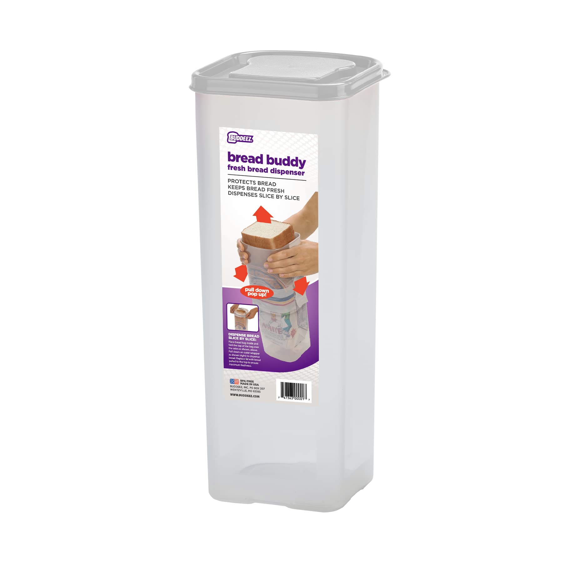 Buddeez Bread Buddy Bread Box – Bread Container & Bread Storage for ...