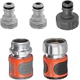 Amazon.com : GARDENA (18271) 5-Piece Premium Metal Quick Connect Hose ...