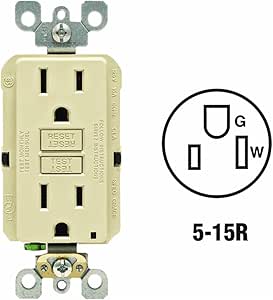 Duplex Receptacle GFCI Outlet - Ground Fault Circuit Interrupter ...