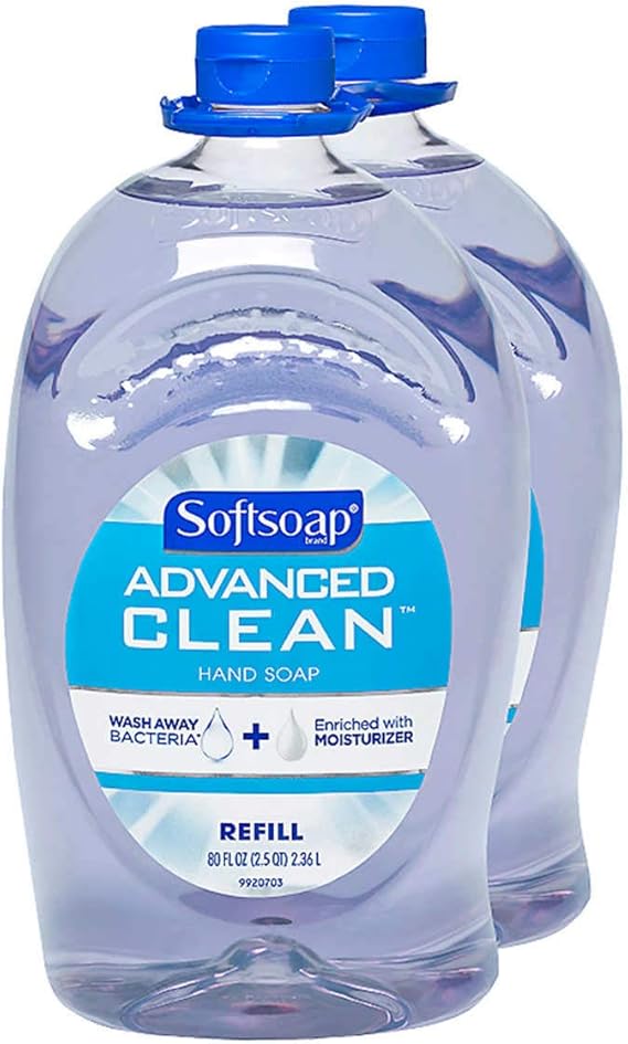 Softsoap Handsoap, Refill, Washes Away Bacteria, 80 Fl Oz (Pack of 2 ...