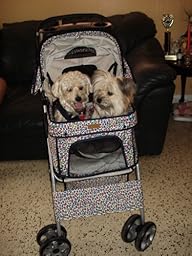 Amazon.com : Pink Leopard 4 Wheels Pet Dog Cat Stroller w/RainCover ...