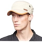 CACUSS Men's Cotton Army Cap Cadet Hat Military Flat Top Adjustable ...