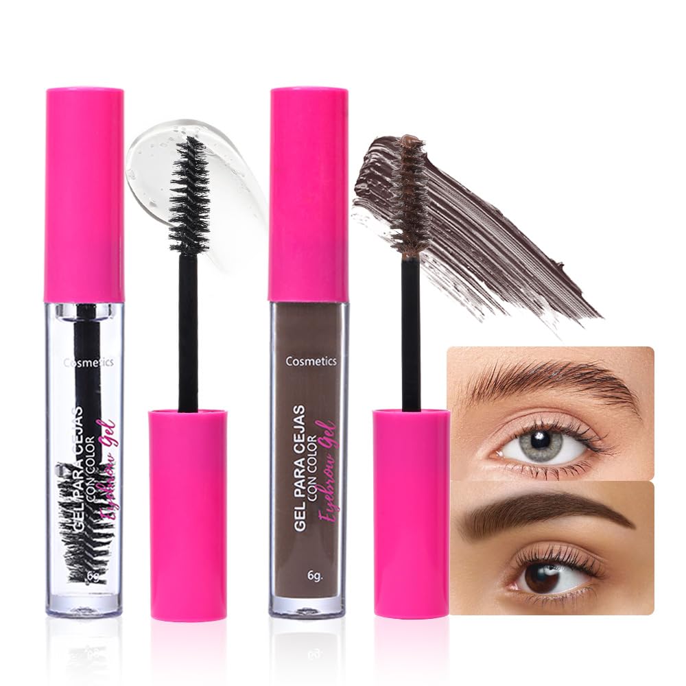 Kaely 2in1 Tinted Eye Brow Mascara Set,Eyebrow Gel & Eyebrow Glue ...
