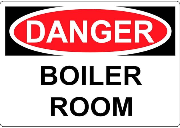 Danger Boiler Room LABEL DECAL STICKER Sticks to Any Surface 10x7 ...