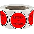 Amazon.com: 2 Inch Red Return to Vendor Labels Stickers, 500 Inventory ...