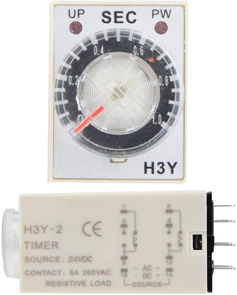 H3Y-2 DC 24V Time Relay 8 Pin Delay Timer Time Control Switch (60S ...