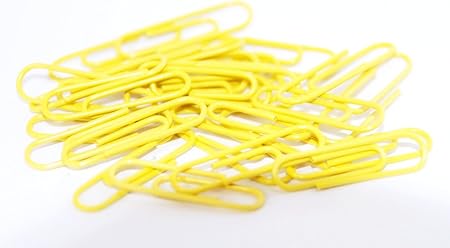 200 Yellow Plastic Coated Paper Clips 25mm: Amazon.co.uk: Office Products