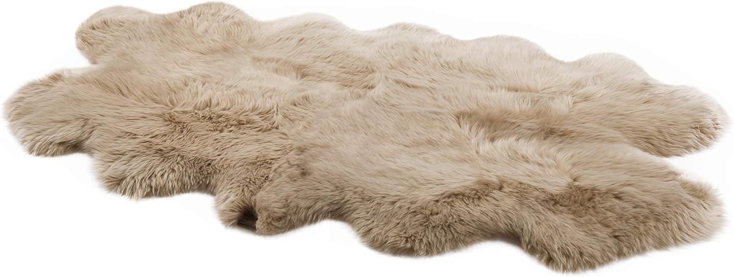 Amazon.com: UGG Sheepskin Area Rug 72" L x 48" W x 1" H Sand: Furniture ...