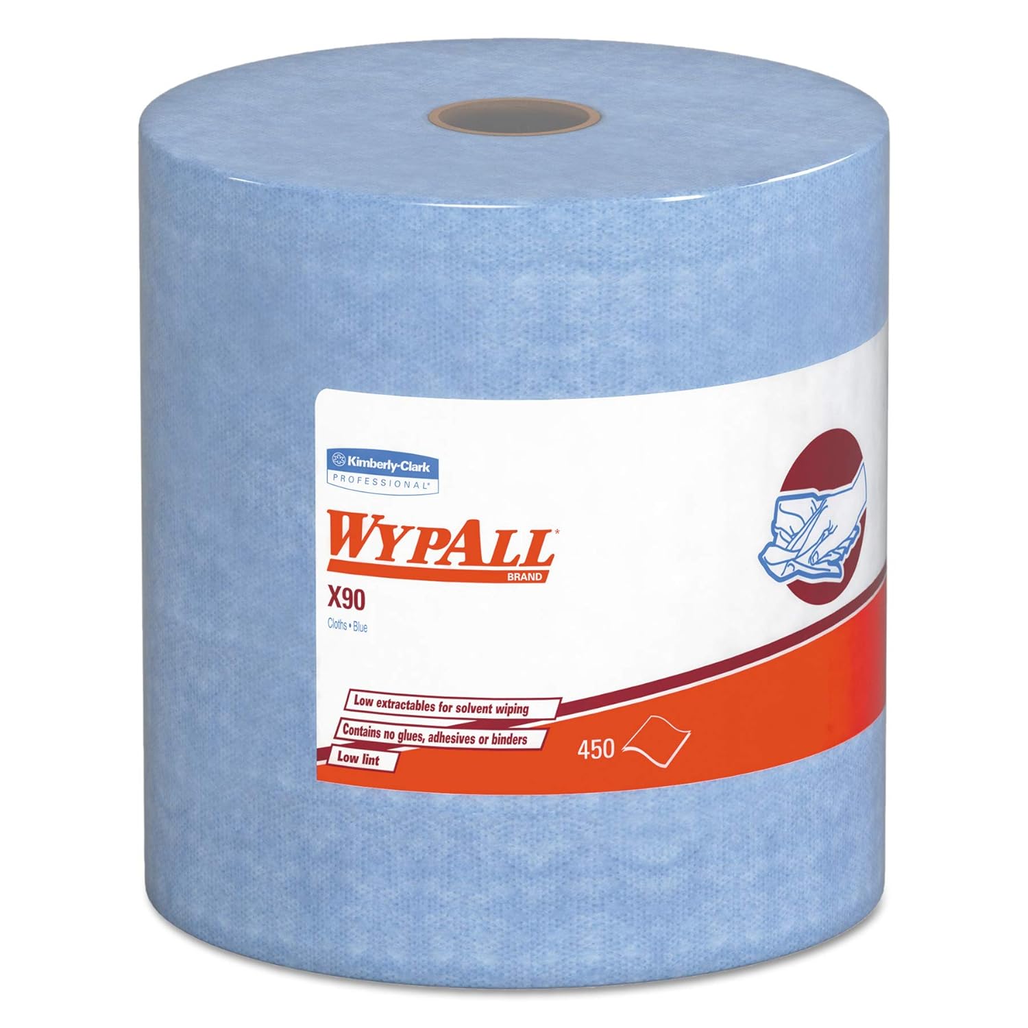 Wypall X90 Extended Use Wipers (12889), Reusable Wipes Jumbo Roll, Blue ...