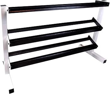 Amazon.com : CAP Barbell Unisex-adult Workouts 3 Tier Dumbbell Rack Blk ...