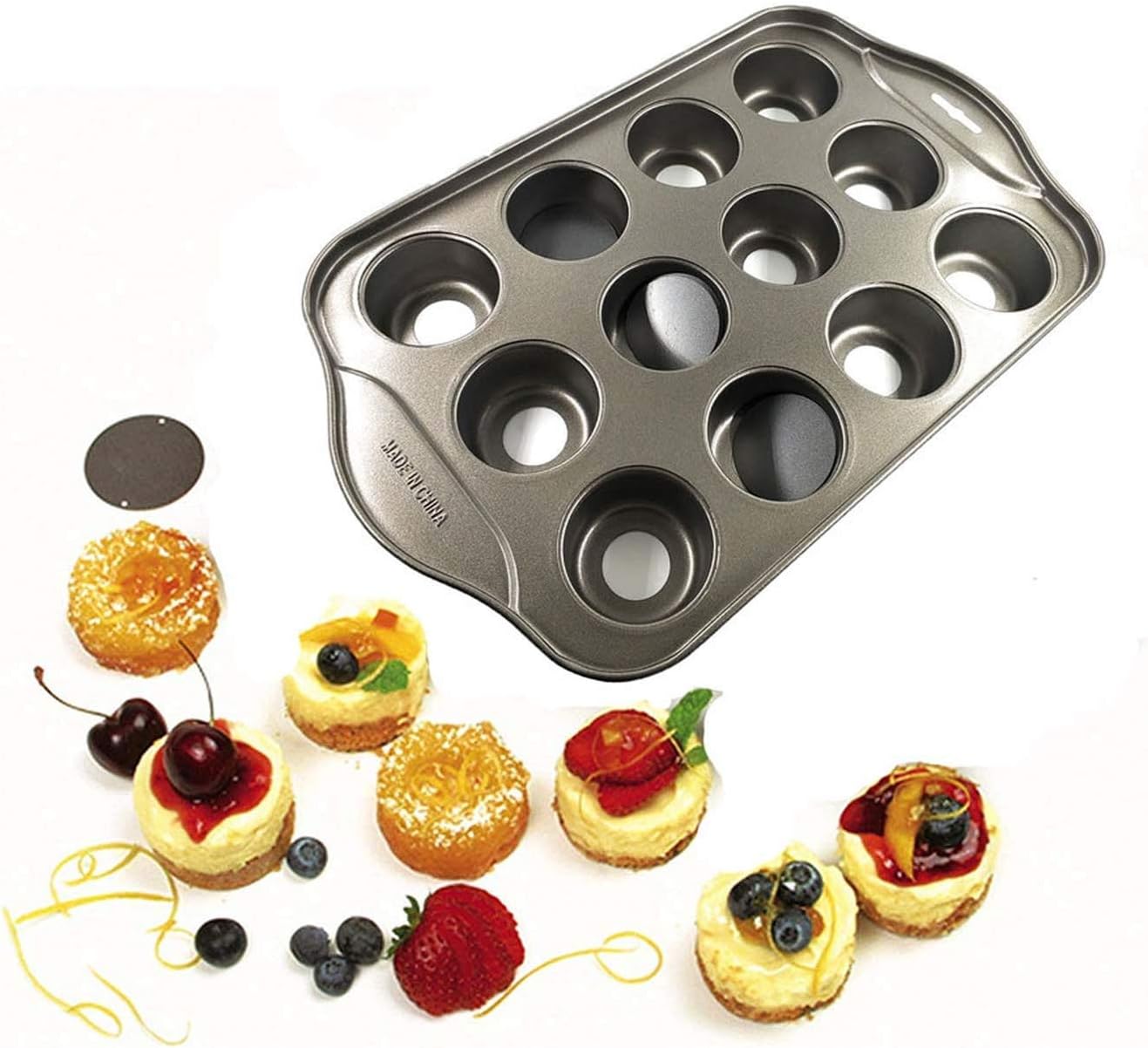 Kitchen Baking Pans Cake Muffin Pan Mini Cheesecake Pan 12 Cavity ...