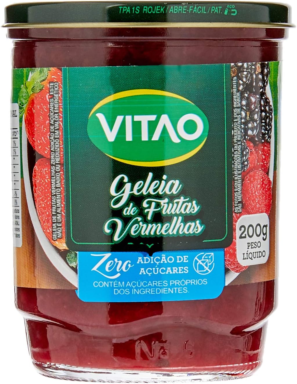 Geleia Zero Frutas Vermelhas Vitao | Amazon.com.br