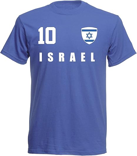 Israel World Cup 2018 T-Shirt Jersey Style – Blue ALL-10 – S M L XL XXL ...