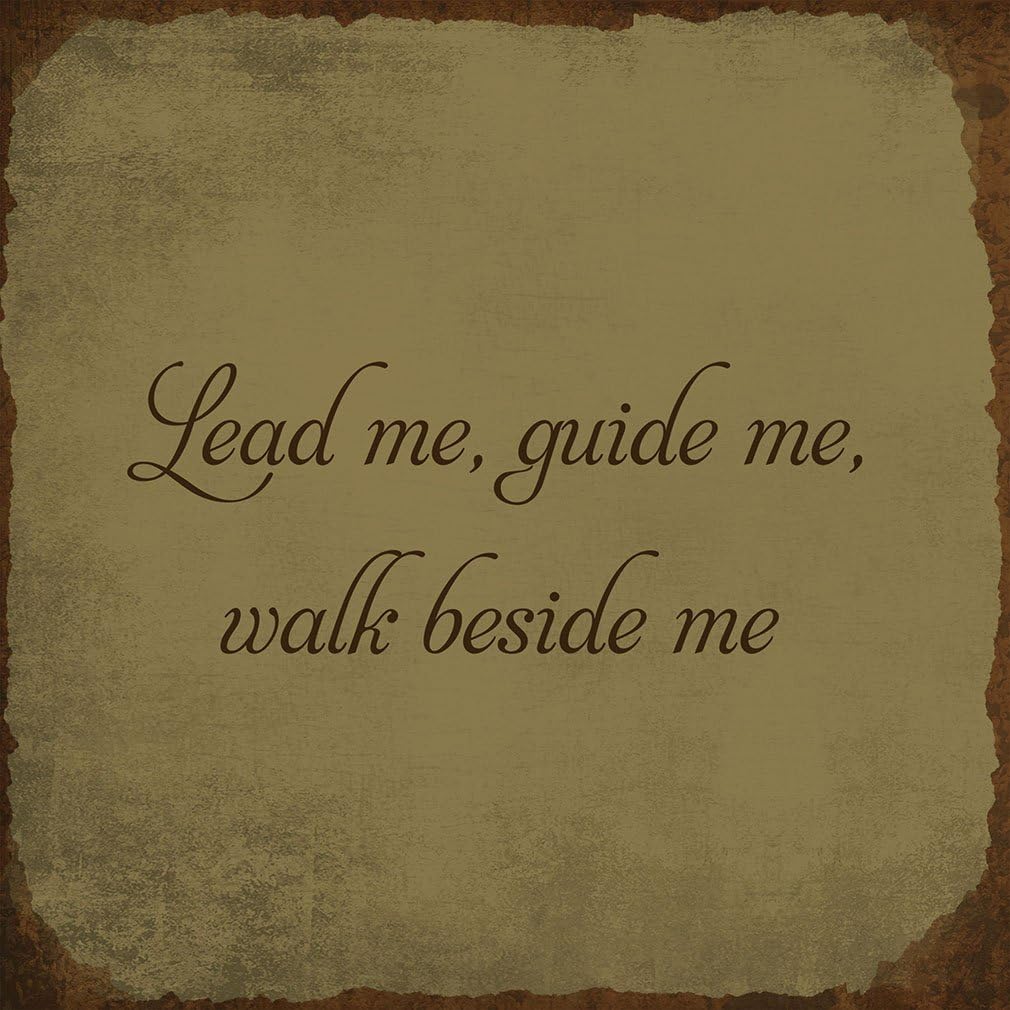 Amazon.com: Lead Me Guide Me Walk Beside Me #2 Novelty Square Aluminum ...