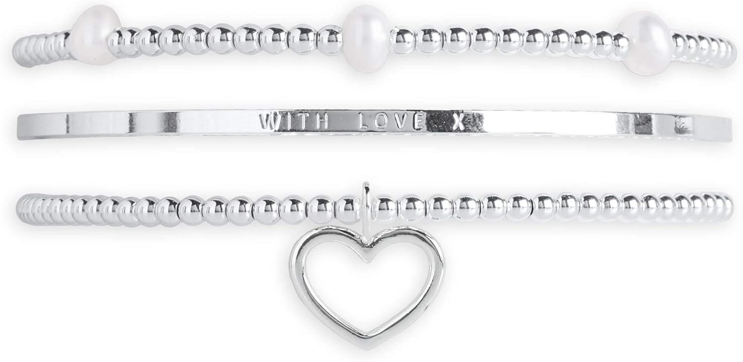 Amazon.com: Katie Loxton Marvelous Mom With Love Silver Women's Stretch ...