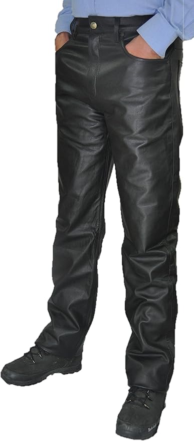 Lederhose Lang Schwarz Herren