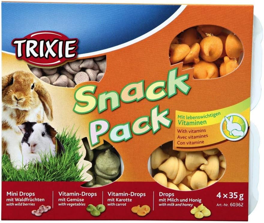 Trixie Snack Pack, 4 var. drops for small animals, 4 × 35 g: Amazon.co ...