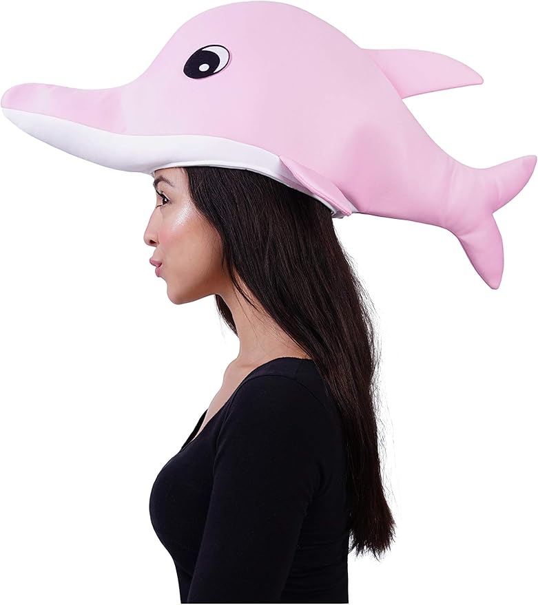Amazon.com: PGOND Dolphin Pink Hat Sea Theme Party Fish Hat Sea Animal ...