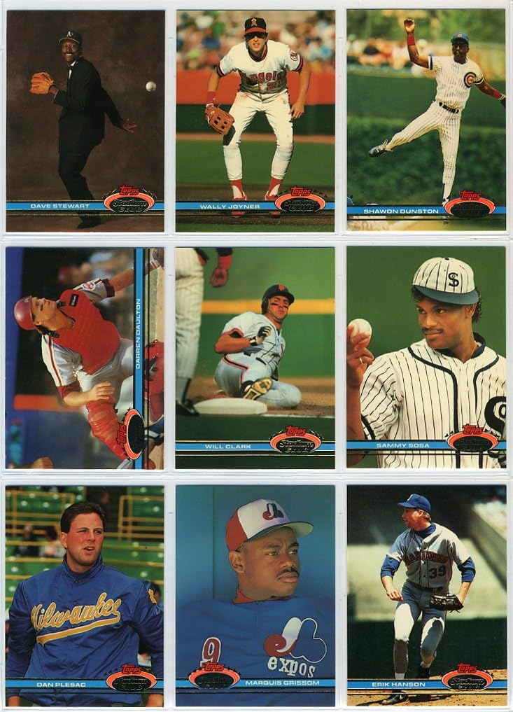 Amazon.com: 1991 Topps Stadium Club Baseball 600-Card New Complete ...