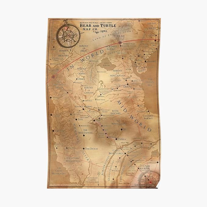 Amazon.com: The Dark Tower - Mid-World Map Poster Small (15.4 x 23.2 in ...
