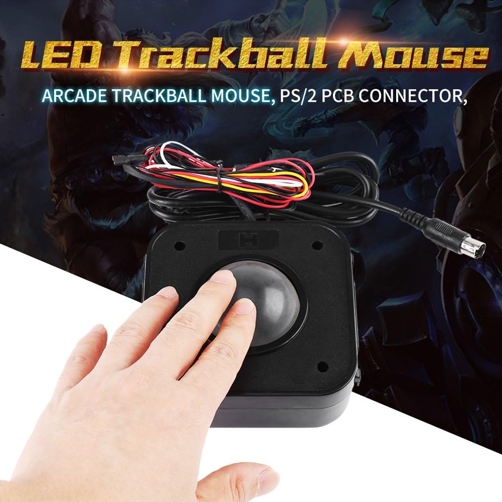 Bewinner LED Trackball Mouse Arcade Trackball Mouse for PC, Illuminated ...