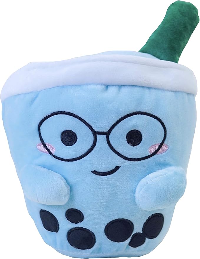 Boba Plush Stuffed Toy (Blue) 10" Blueberry Bubble Tea Boba Milk Tea ...