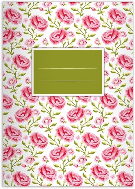 1 Superbe cahier Shabby Chic avec des roses jolies, blanc, A4 (29,7x21 ...