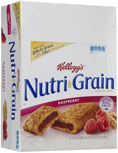 Amazon.com: Kellogg's Nutri-Grain Nutri-Grain Cereal Bars - Raspberry ...