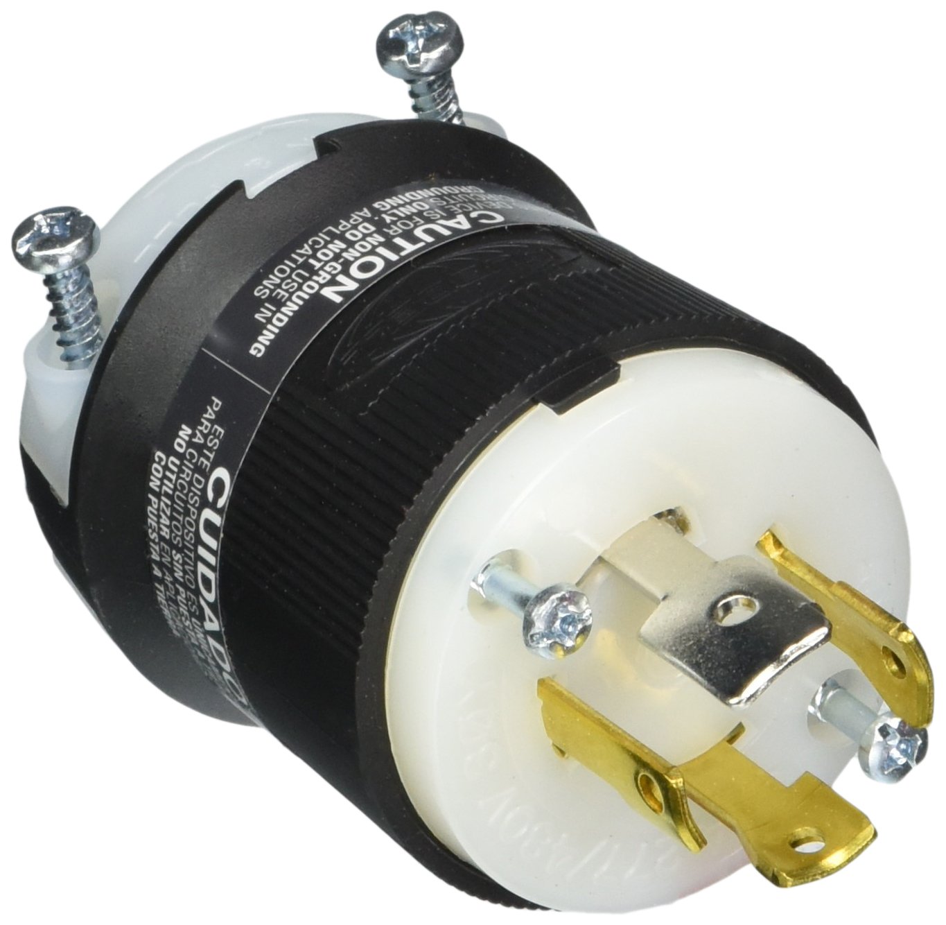 Hubbell HBL2761 Locking Plug 3 Phase 277/480V L19-30P Black and White ...