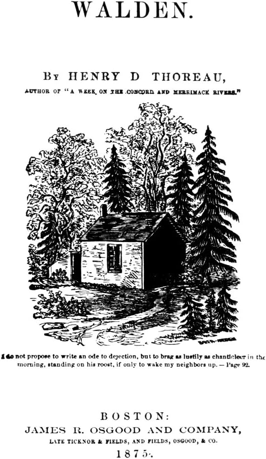 Amazon.com: Thoreau Walden 1875 Ntitle Page Of Walden By Henry David ...