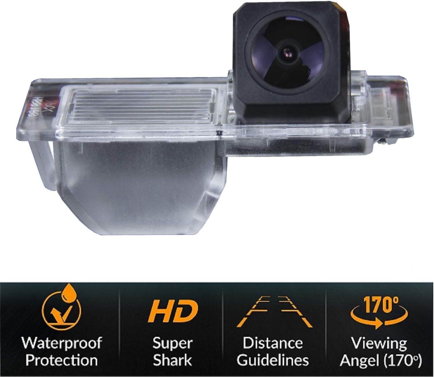 HD 1280x720p Rear Reversing Backup Camera Rearview License Plate Camera ...