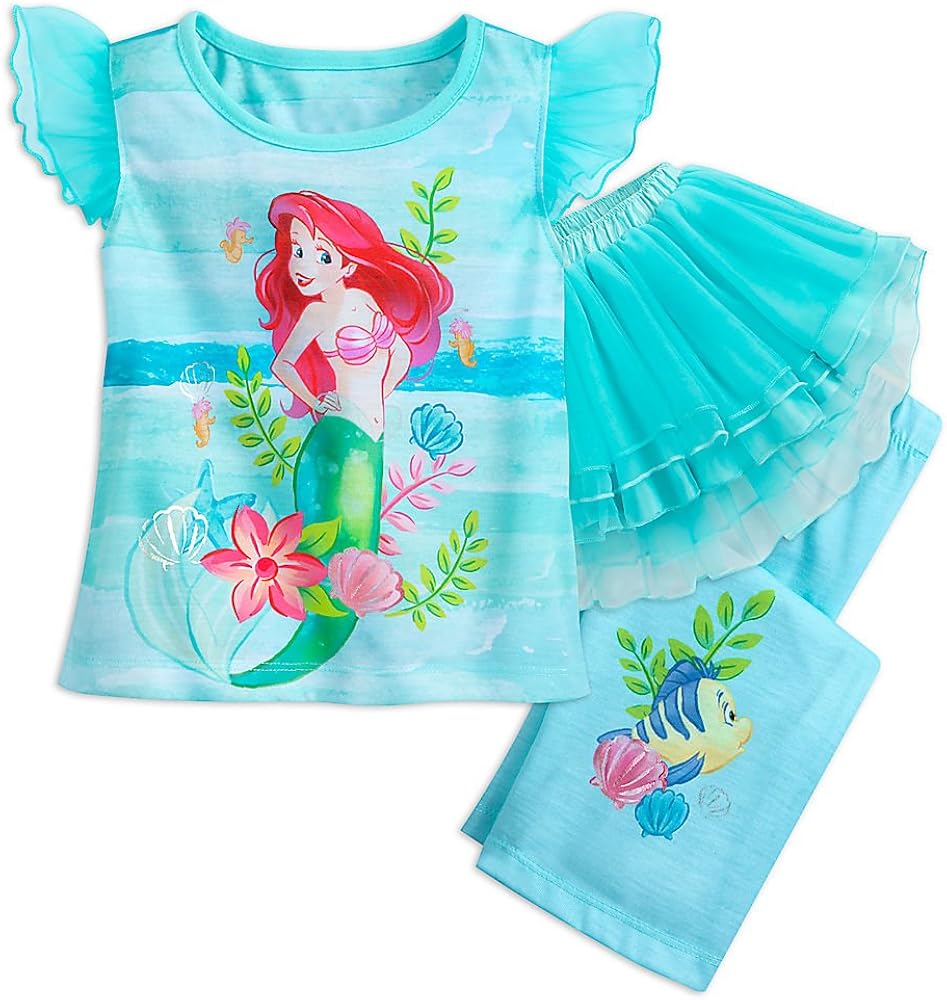 Amazon.com: Disney Ariel Deluxe Tutu Sleep Set for Girls: Clothing