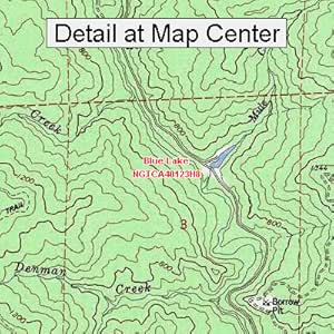 Amazon.com : USGS Topographic Quadrangle Map - Blue Lake, California ...