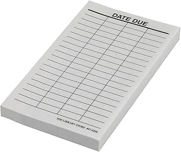 Amazon.com : The Library Store Date Due Slips with Adhesive Strip 4 ...