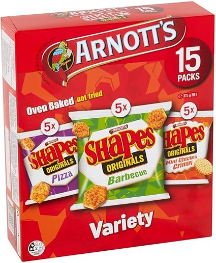 Arnotts Shapes Variety Pack Biscuits 375 g, 375 g: Amazon.com.au ...