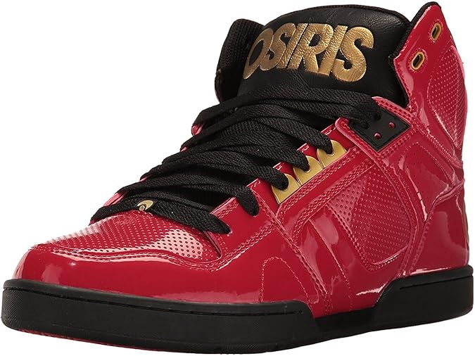 Osiris NYC 83 Red Black Gold Mens Hi Top Skate Trainers Shoes: Amazon ...