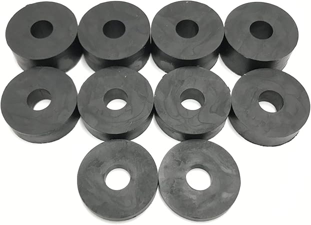 Rubber Spacers Standoff Washers 10mm M10 (10 Pack) 4 x 15mm, 4 x 10mm ...