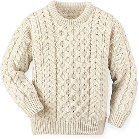 Kids Arran Wool Cable Knit Jumper Age 1-2 Years - Made in the United ...