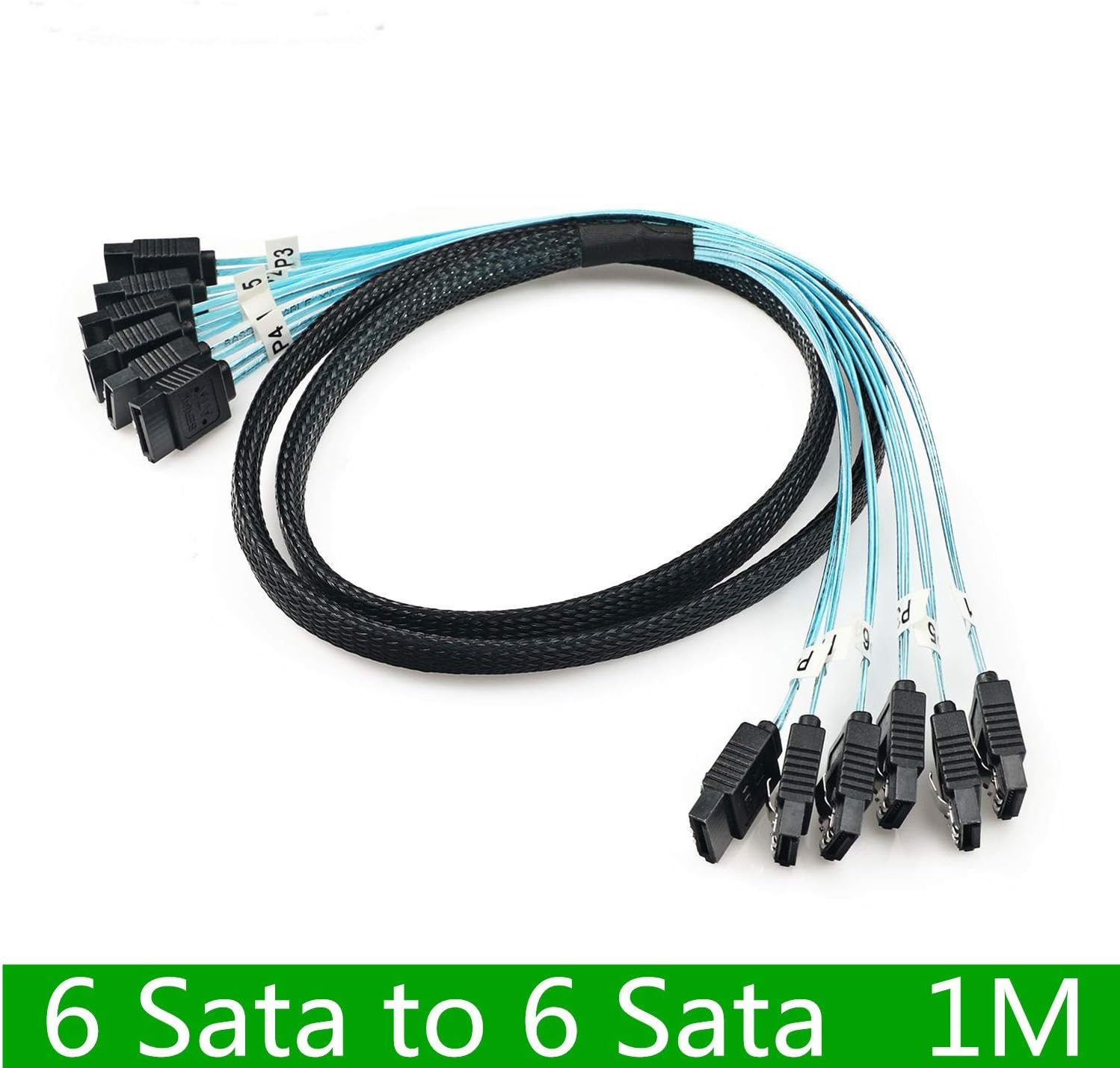 Amazon | CableDeconn高速6個/セットSata 3 SATAケーブルSASケーブル6Gbpsサーバー1M用 ...
