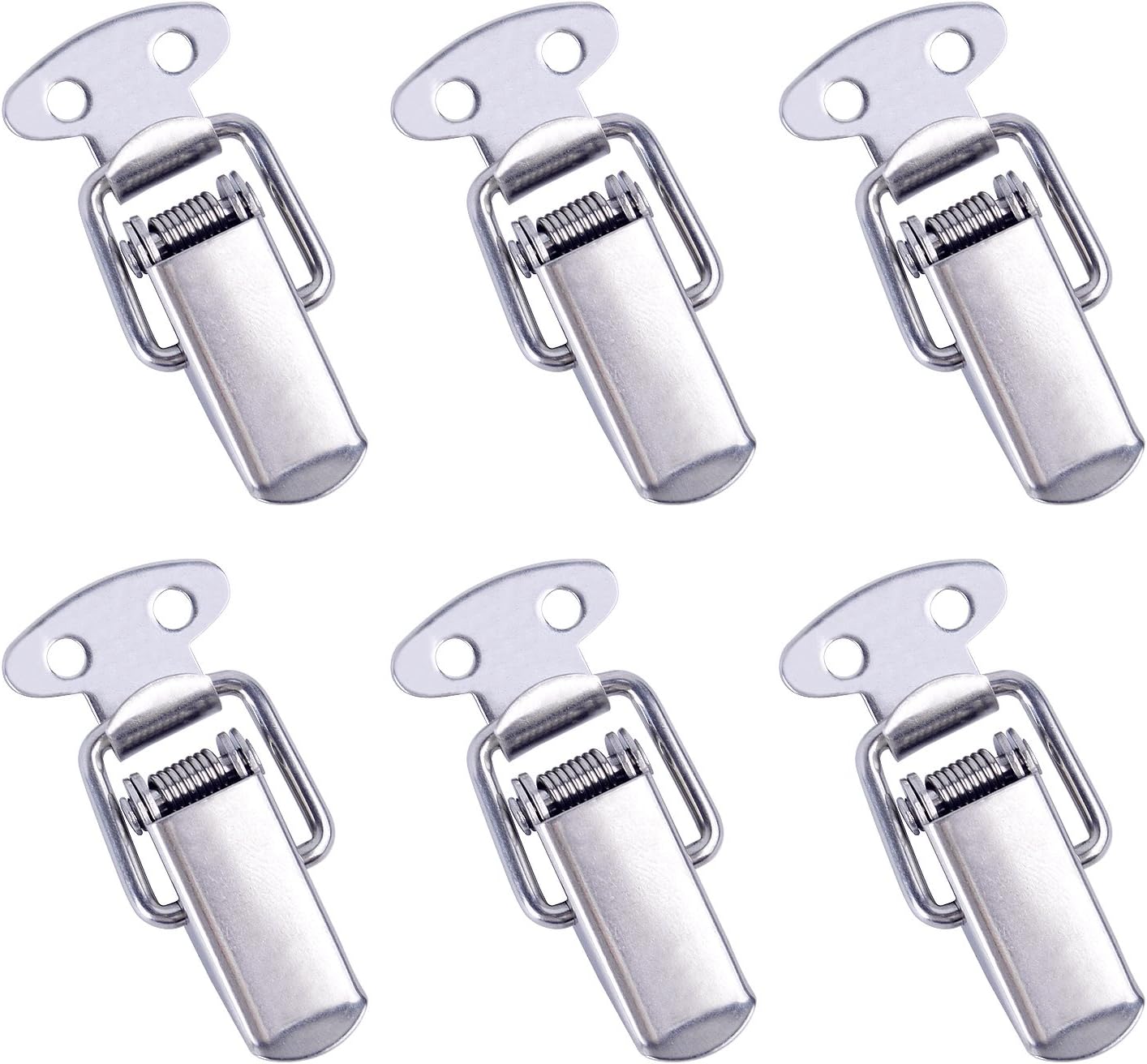 6 Sets Spring Loaded Toggle Latch Stainless Steel Catch Clamp Clips for ...