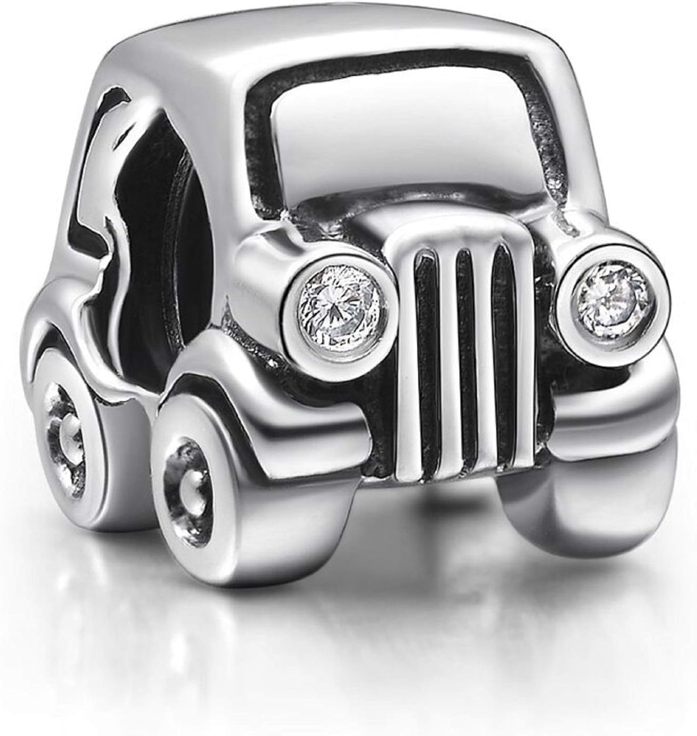 925 Sterling Silver Jeep Car Charm Beads Pendants For Charms Bracelets ...
