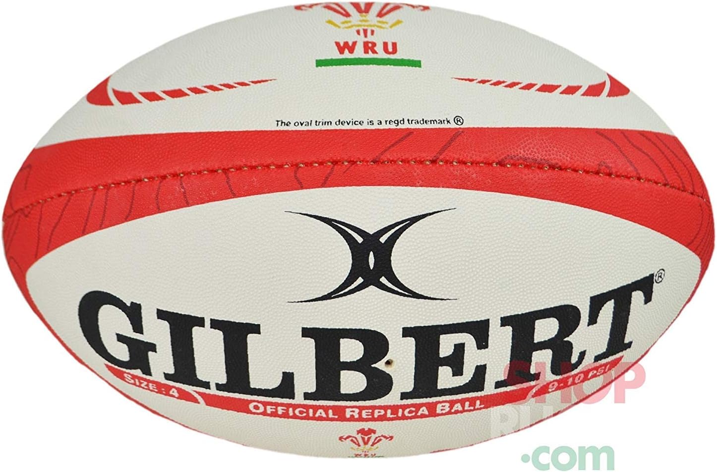 Gilbert Wales WRU 2017 Replica Rugby Ball - White and Red 3: Amazon.co ...