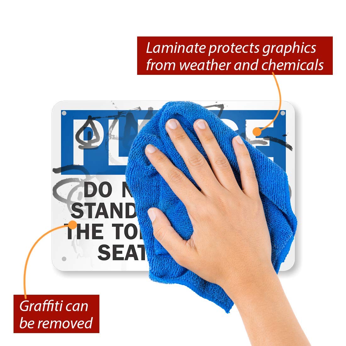 Occupational Health & Safety Products Please Do Not Stand on The Toilet ...