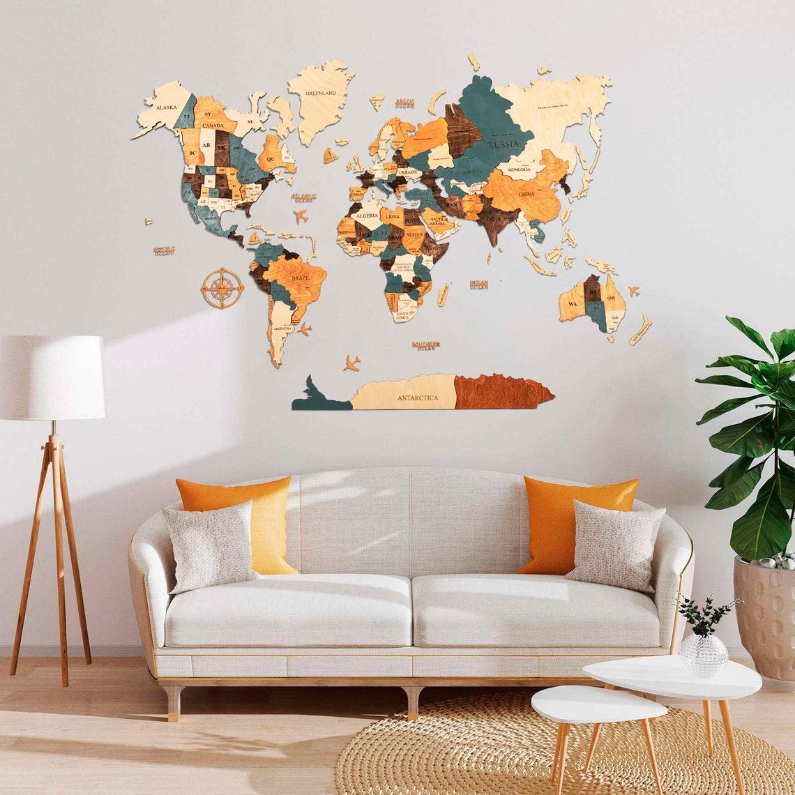 Buy World , World wall art, World wall decor, of the world, Large world ...