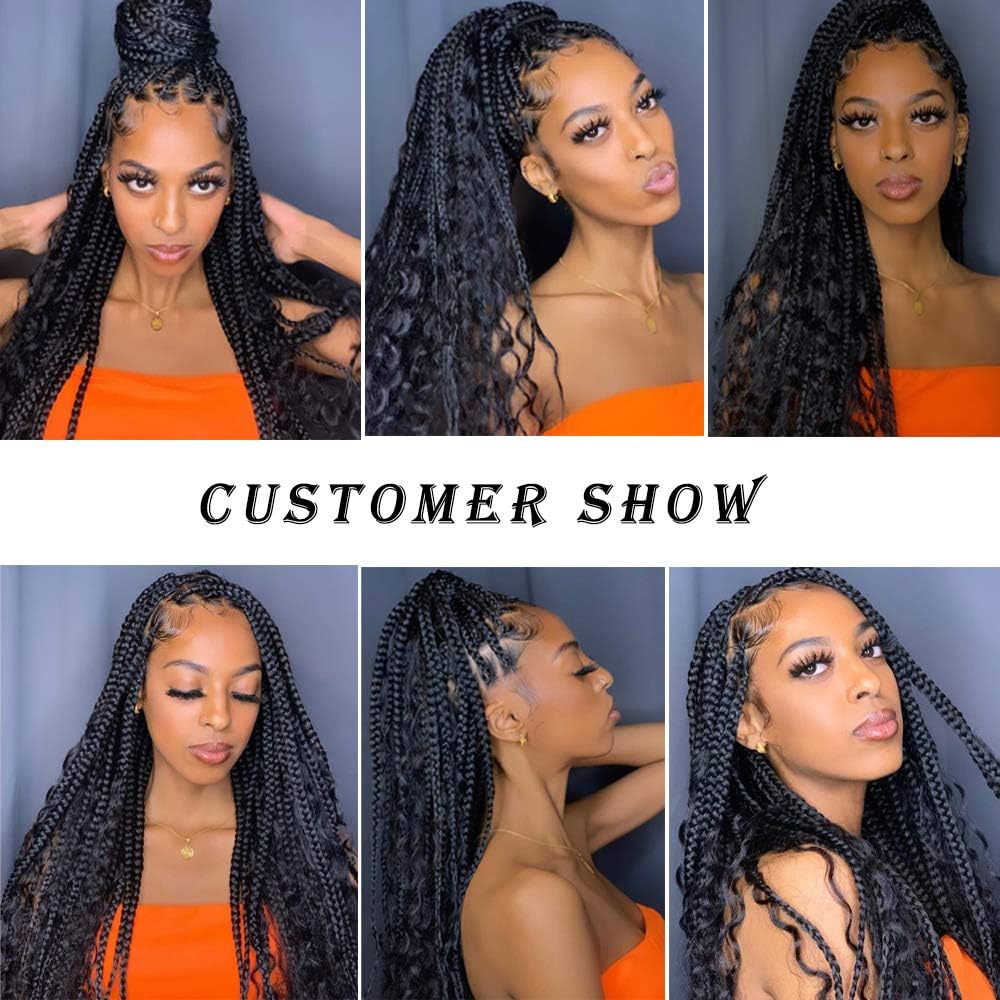 6 Packs Goddess Box Braids With Wavy Stands 20 inch Synthetic Braiding ...